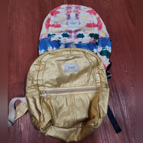 STATE | Bags | State Backpack Bundle Of Two Gold Tie Dye Anthropologie ...